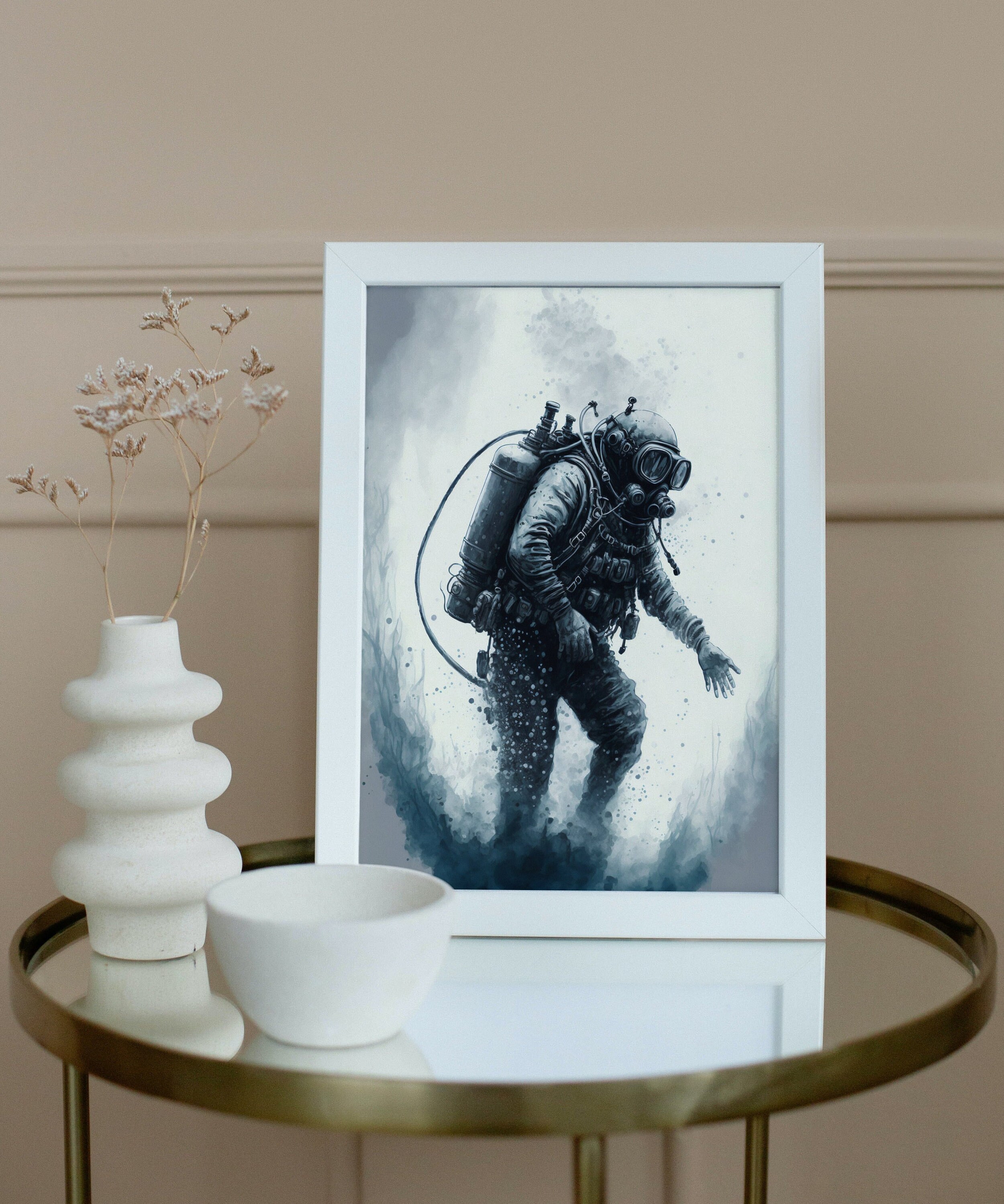 Scuba Diving Wall Art Print | Gift Idea | Ocean Wall Art Home Decor ...