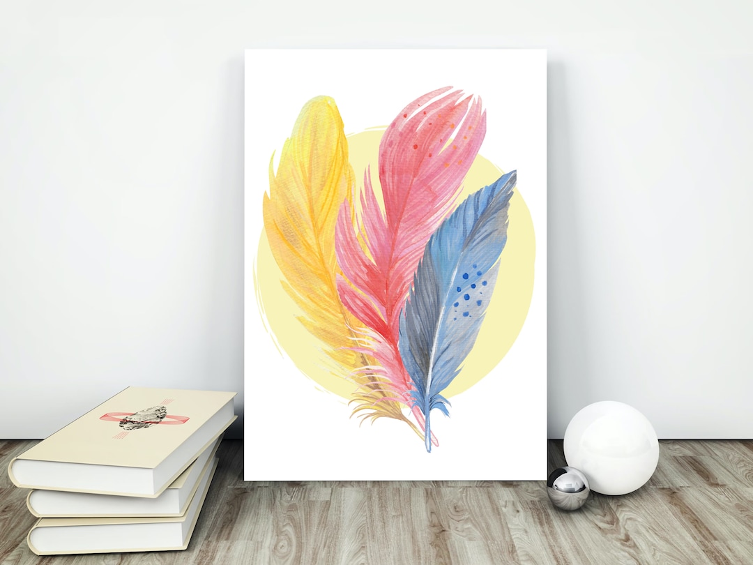 Printable Wall Art | Feathers | Positive Wall Art | Neutral Wall Art ...