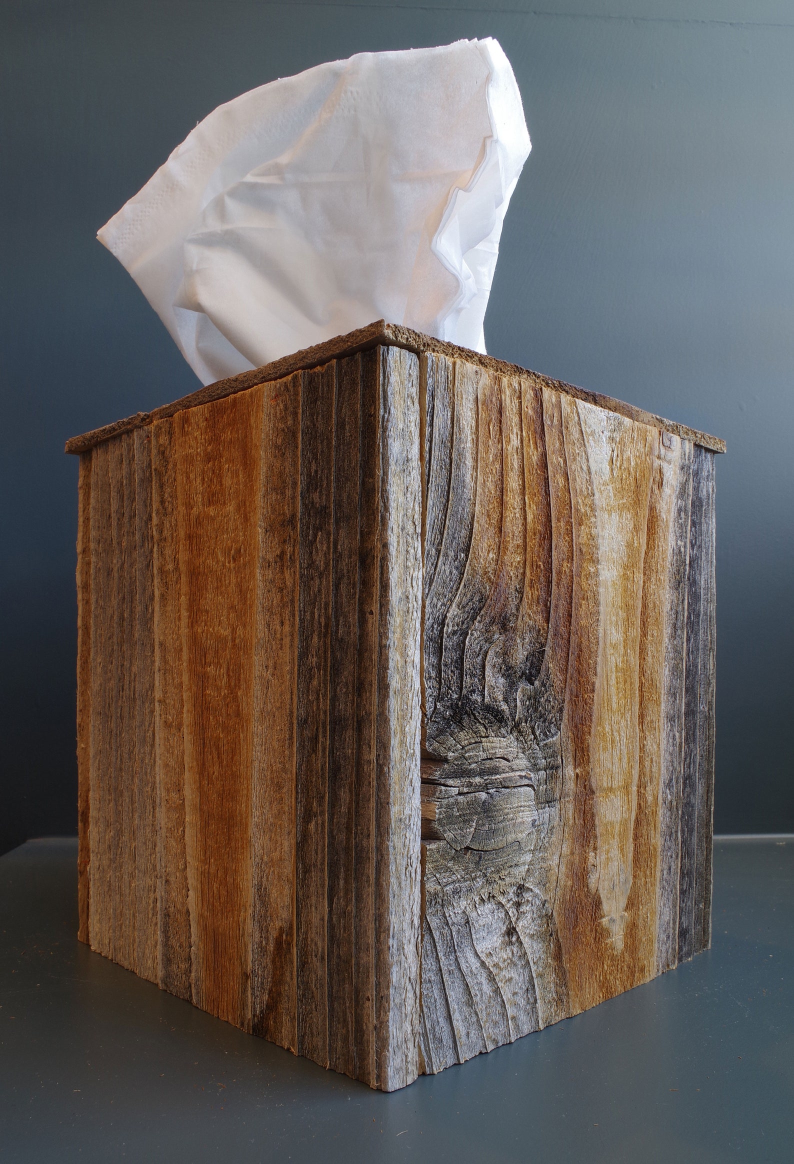 Farmhouse Reclaimed Wood Tissue Box Cover Rustic Barn Style - Etsy