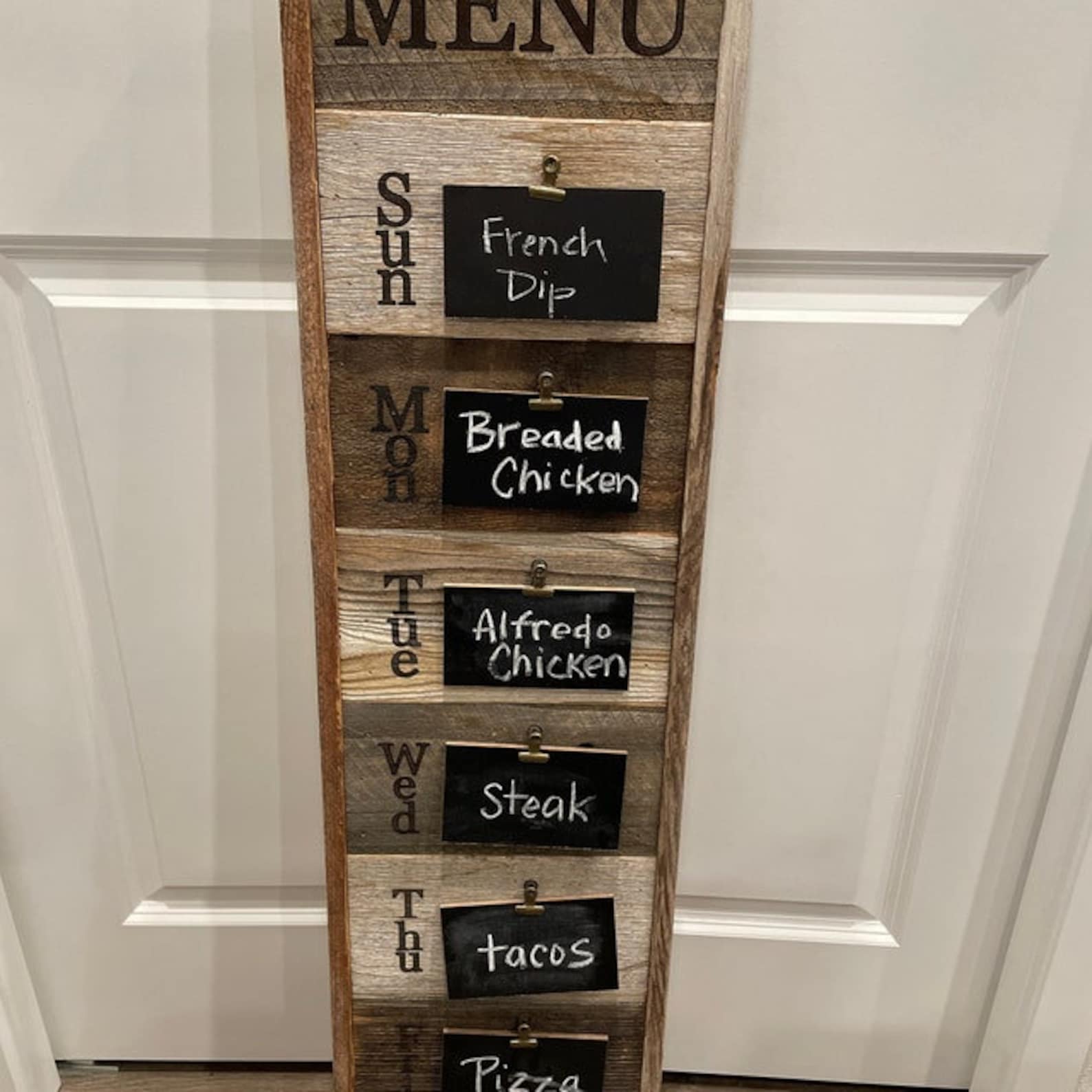 Menu Board Made From Real Barn Wood Farmhouse Weekly Meal - Etsy