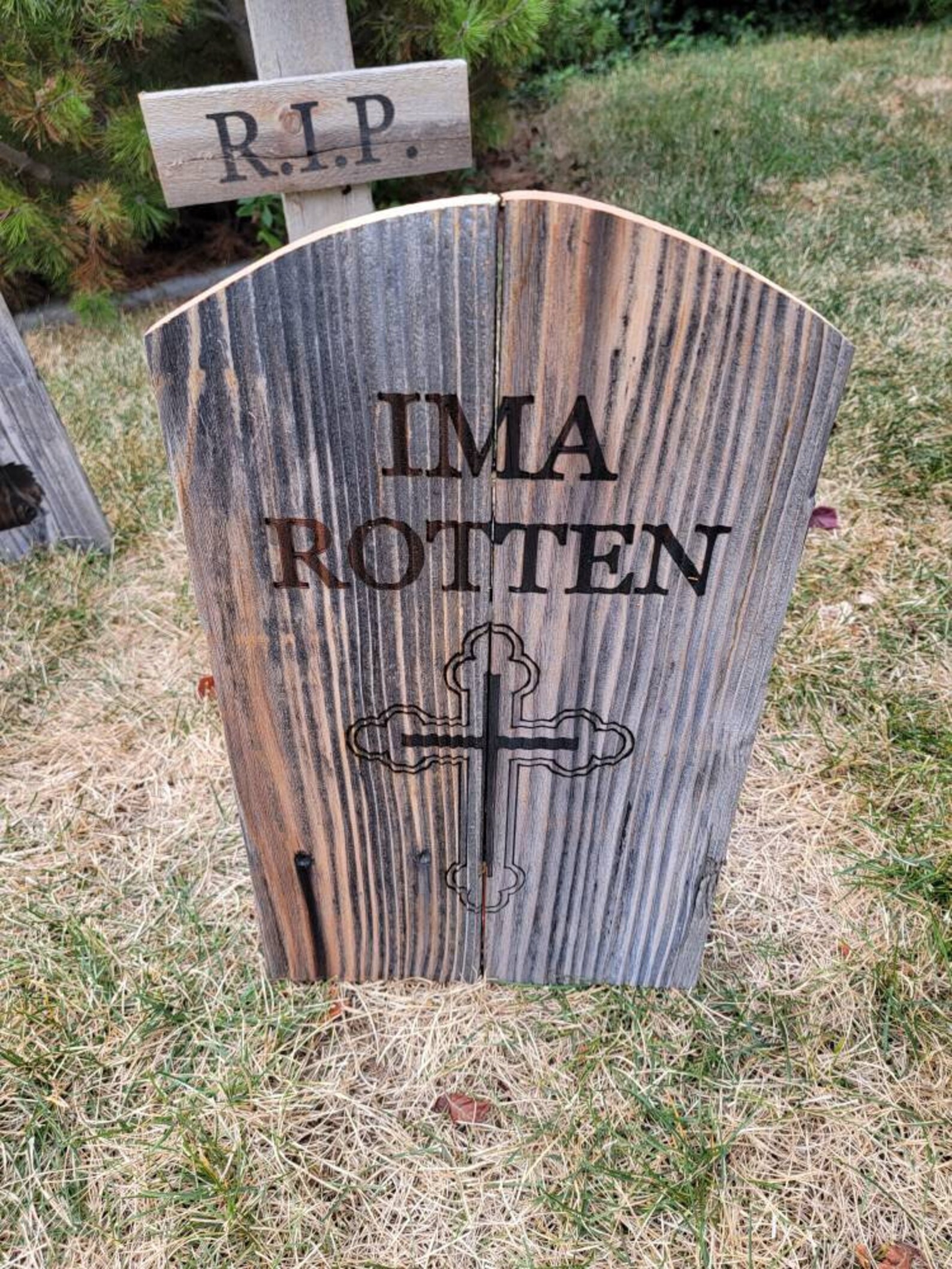 Halloween Graveyard Headstones - Funny Grave Yard Signs - Holiday ...