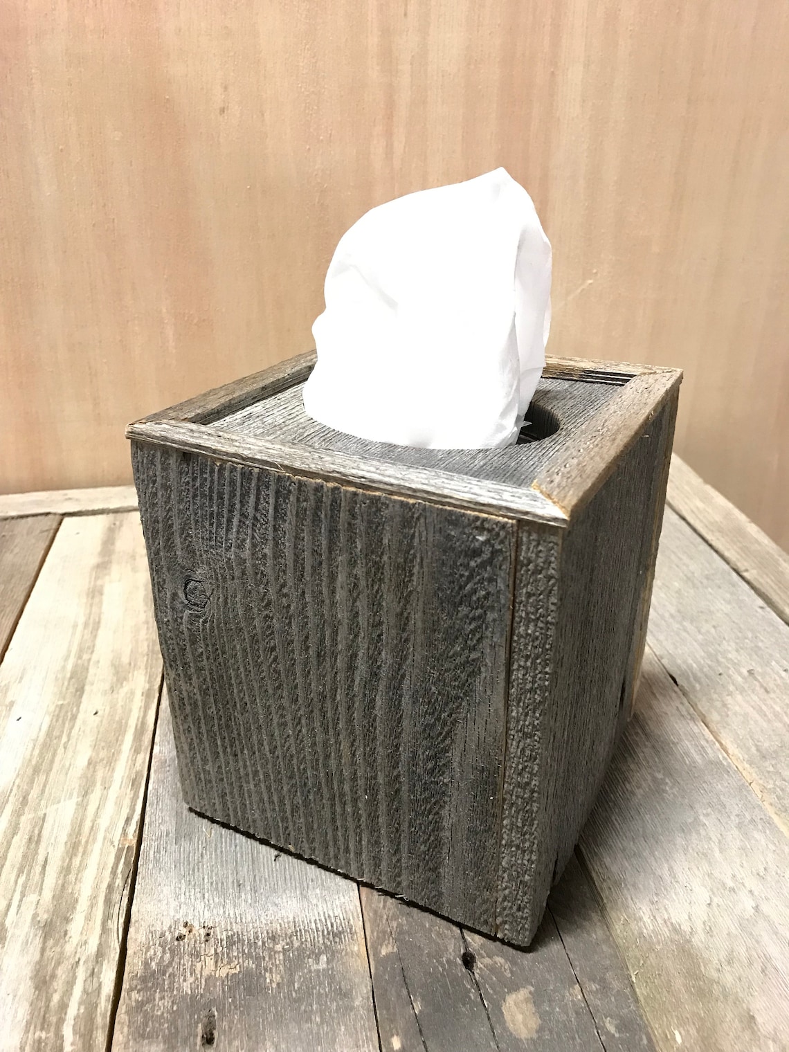 Farmhouse Reclaimed Wood Tissue Box Cover Rustic Barn Style - Etsy