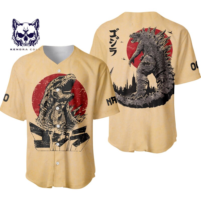 Godzilla Baseball Jersey - Etsy
