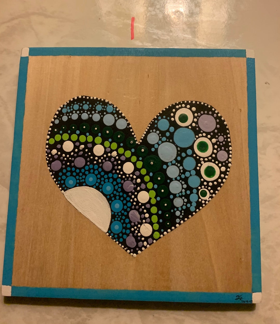 Wood Painting Using the Pour Method Style, Different Painting Colors ...