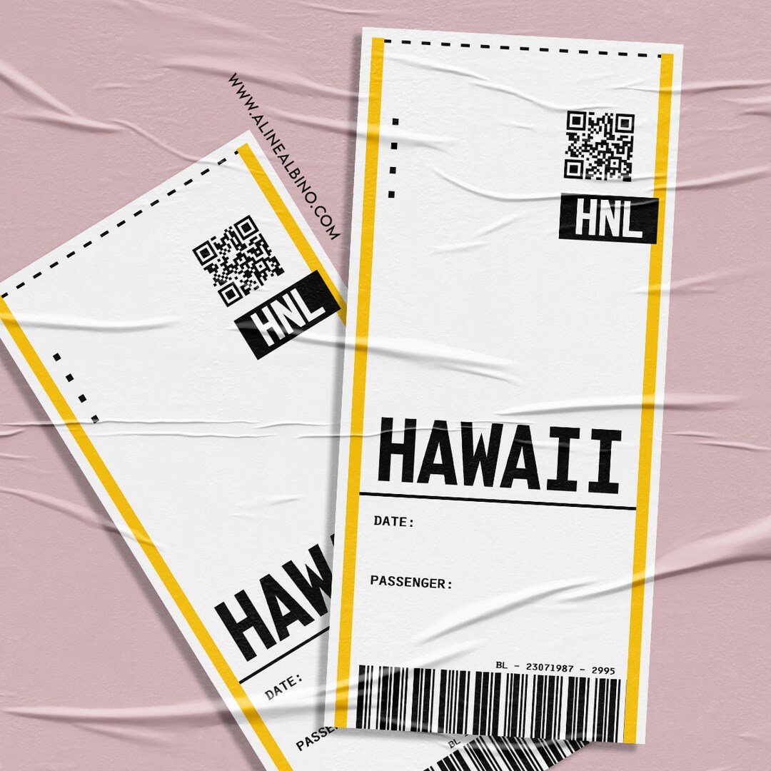 HAWAII Luggage Tag Sticker for Travel Journal Vacation, Printable Notes ...