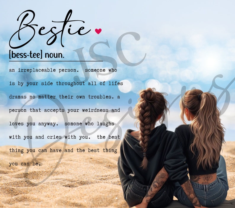 Best Friend Tumbler Wrap, Best Friend PNG, 20 Oz Skinny Tumbler PNG ...