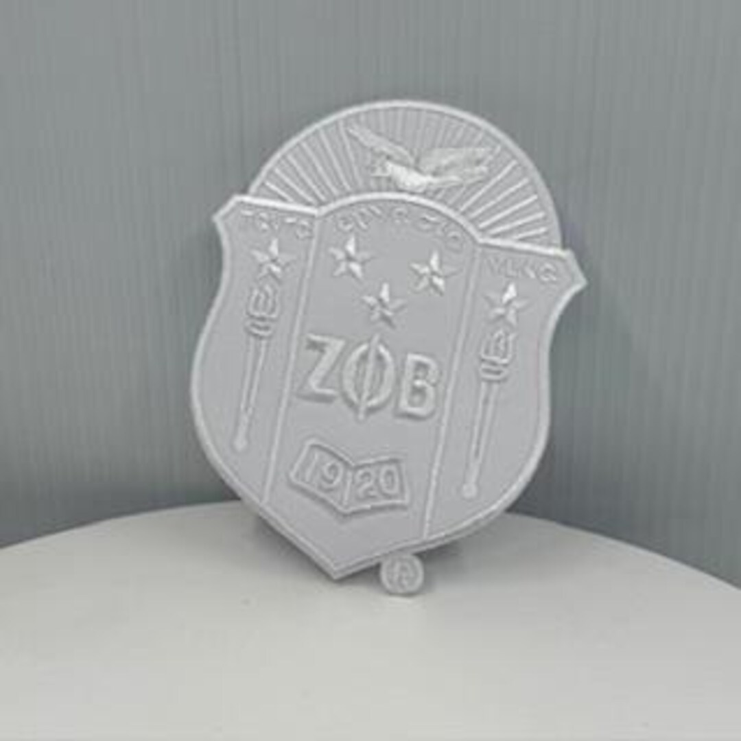 Zeta Shield - White Iron-on Patch - Etsy