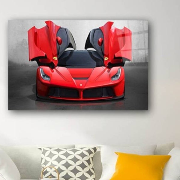 Ferrari Glass Wall Art - Etsy