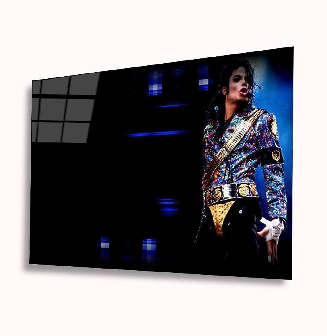 Michael Jackson Glass Picture, King of Pop, Glass Picture, Wall Art ...