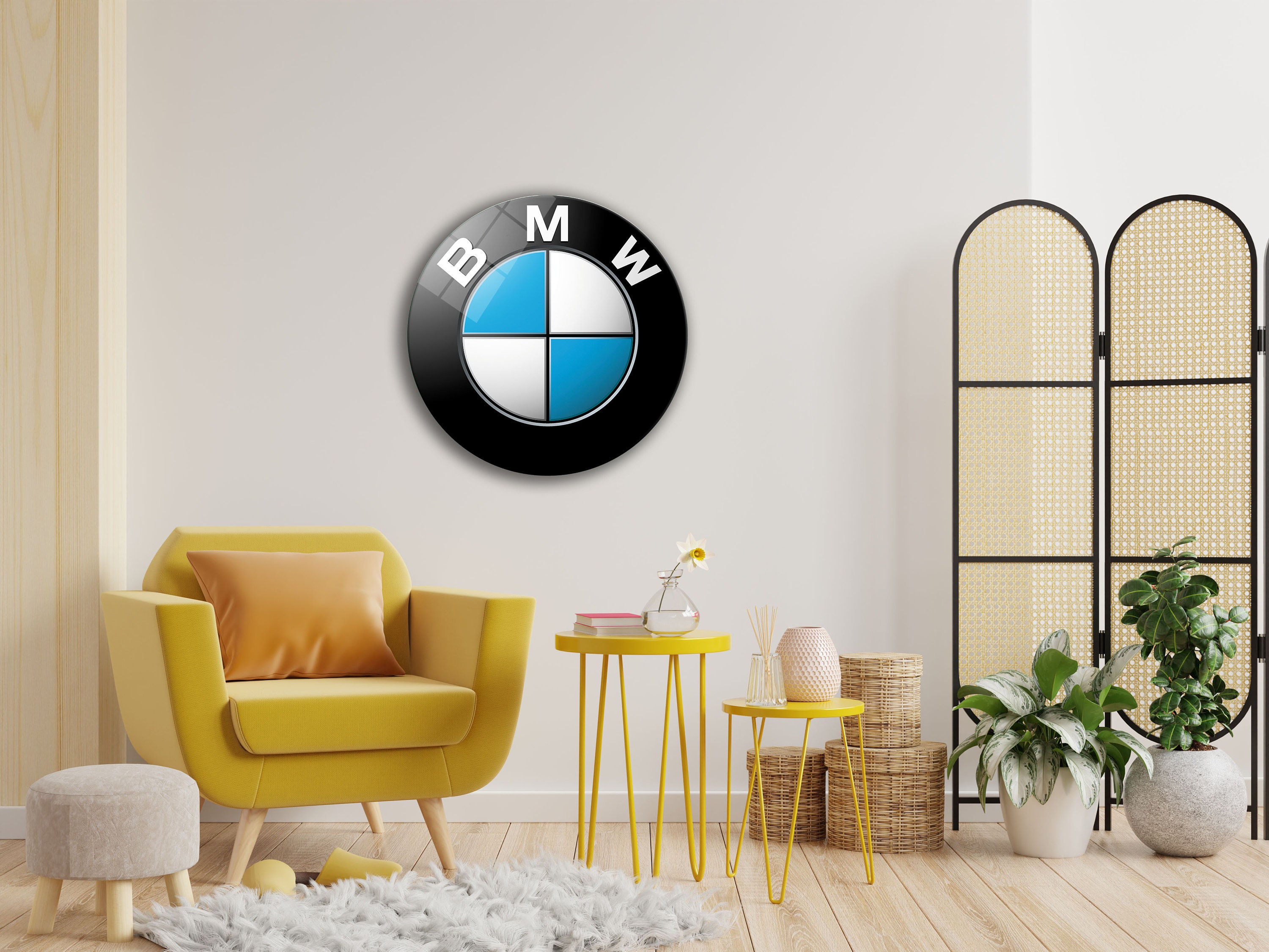 Bmw Logo Glass Decor Bmw Logo Wall Decor Car Brand Decor - Etsy