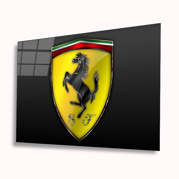 Ferrari Glass Wall Art - Etsy