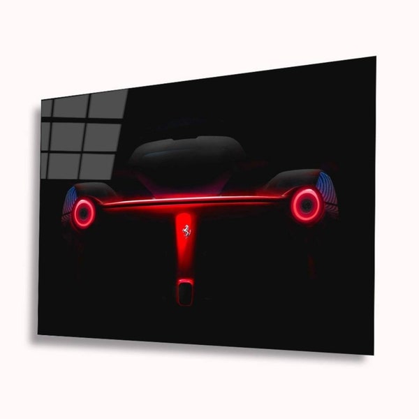 Ferrari Glass Wall Art - Etsy