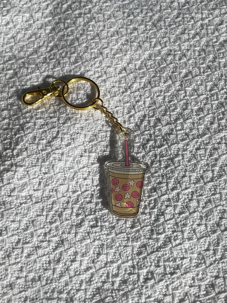 Iced Coffee Keychain, Cute Coffee Keychains, Coffee Lovers. - Etsy