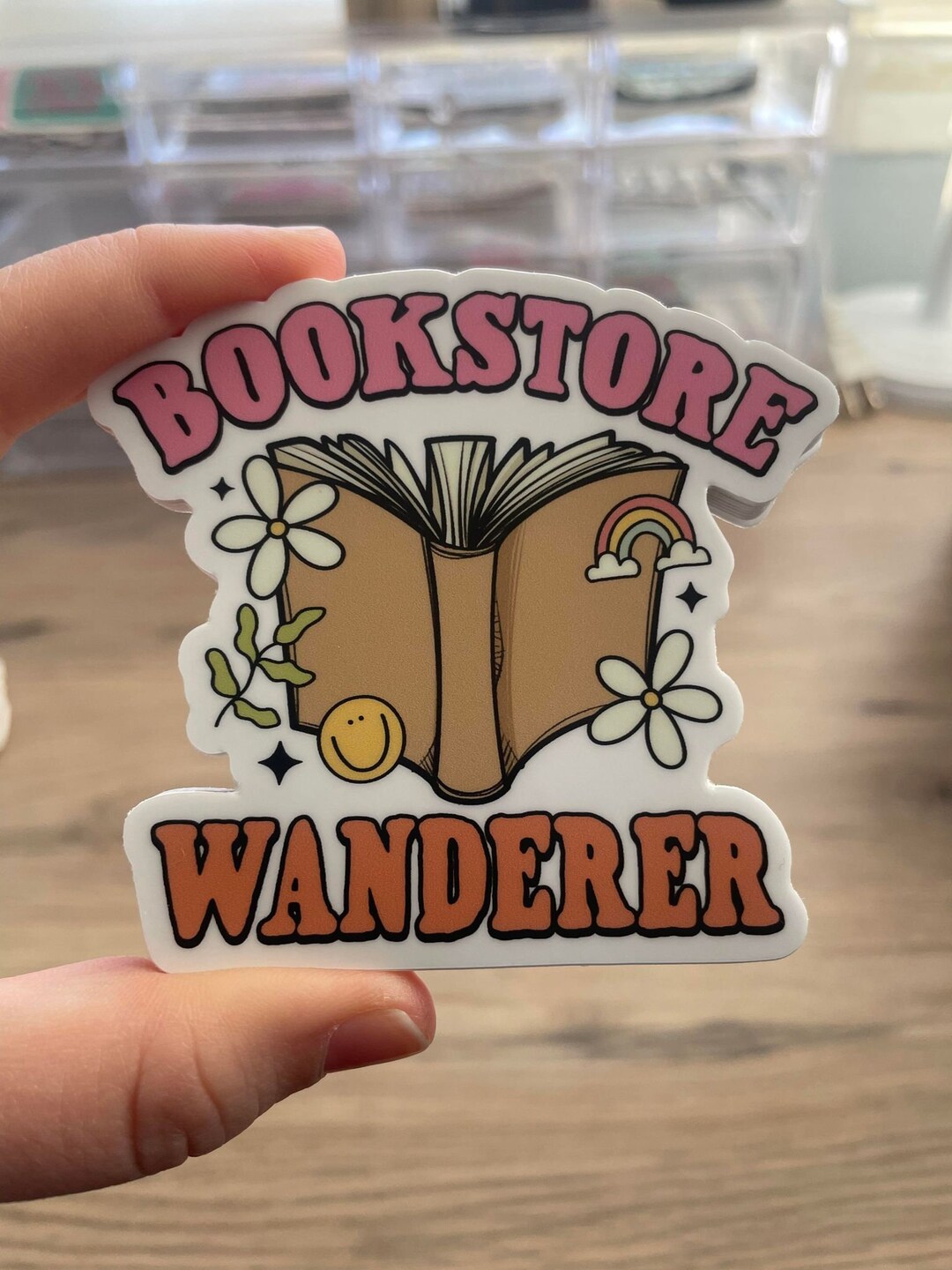 Book Store Wanderer Sticker Bookstore Stickers Book Lovers - Etsy