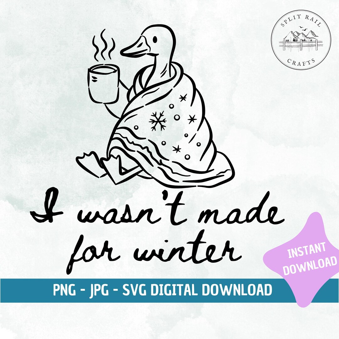 Cozy Duck Winter SVG – Funny Cut File (digital Download) - Etsy