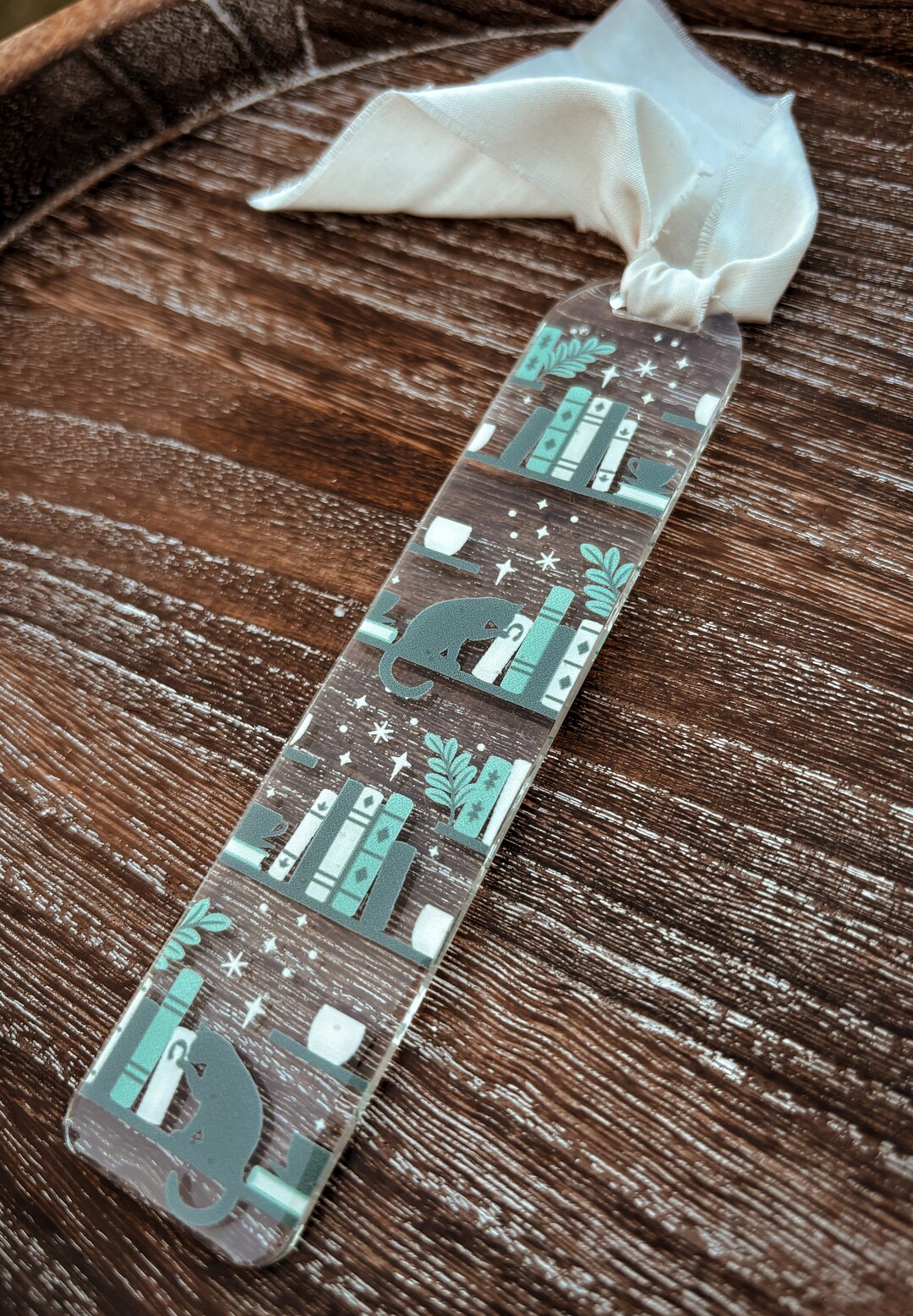 Cat Library Bookmark - Etsy