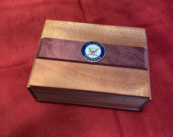 Navy Keepsake Box | Etsy