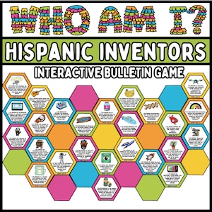 Hispanic Heritage Month Who Am I Bulletin Board Game | Hispanic ...
