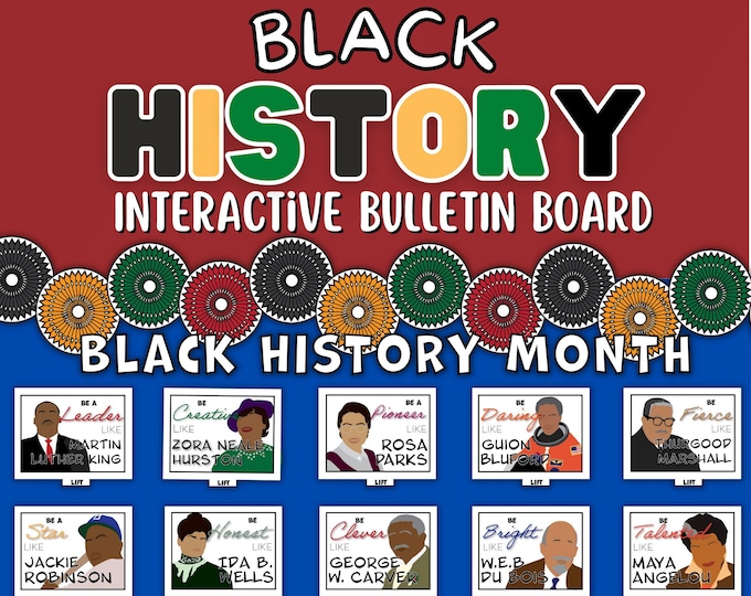 PRINTABLE Black History Month Biographical "quilt" Collaborative ...