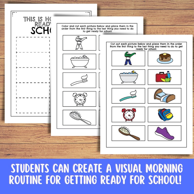 How I Get Ready for School | SEL Back to School Digital & Printable - Etsy