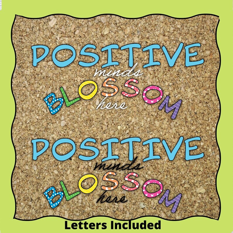 Spring Bulletin Board Positive Minds Blossom Here - Etsy