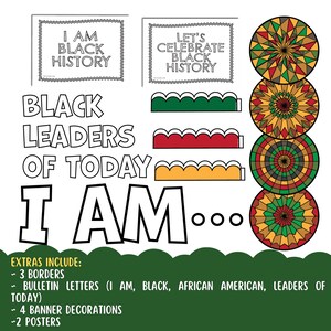 Black Leaders of Today Black History Month Bulletin Board - Etsy