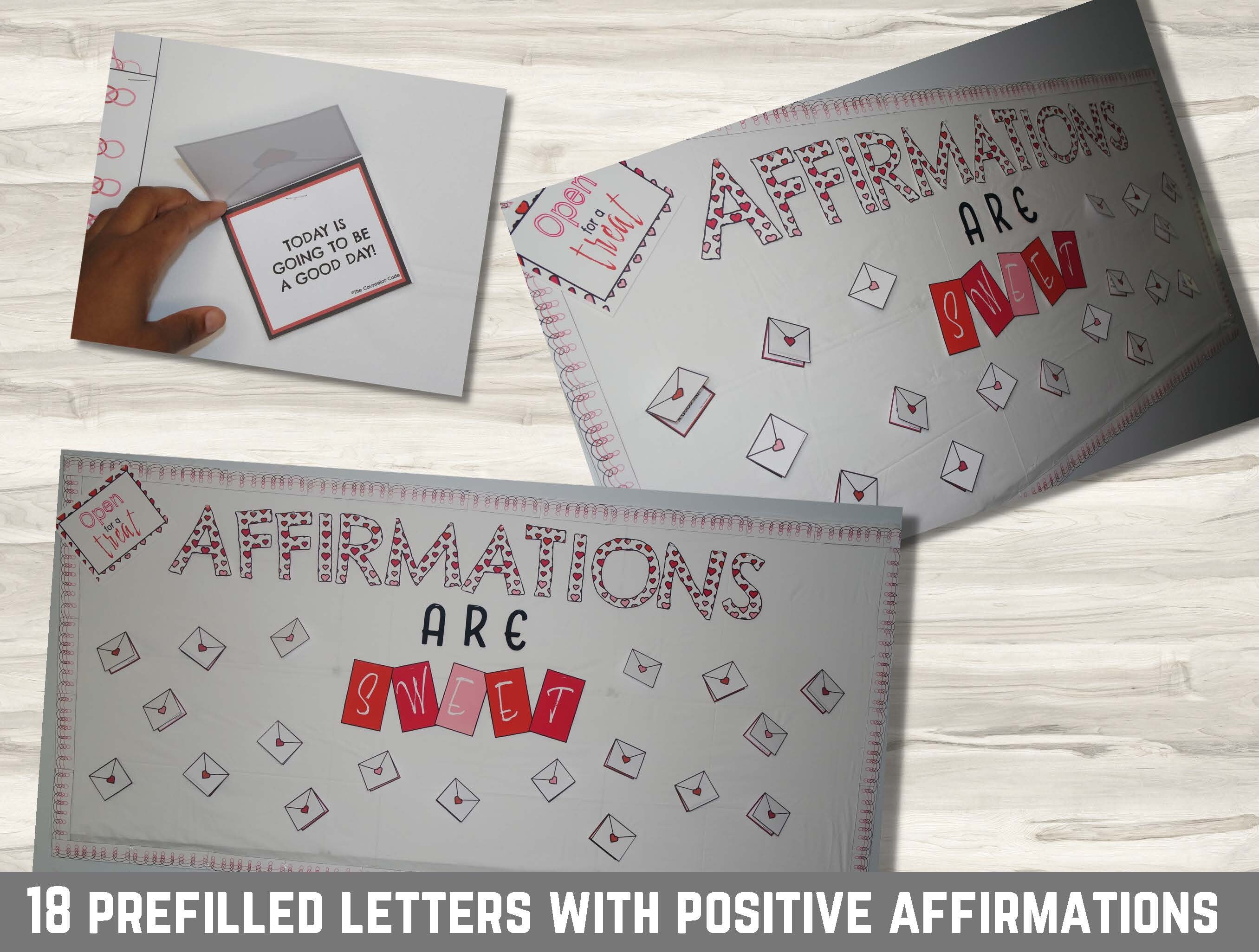 Affirmations Are Sweet - Valentines Day Interactive Bulletin Board SEL ...