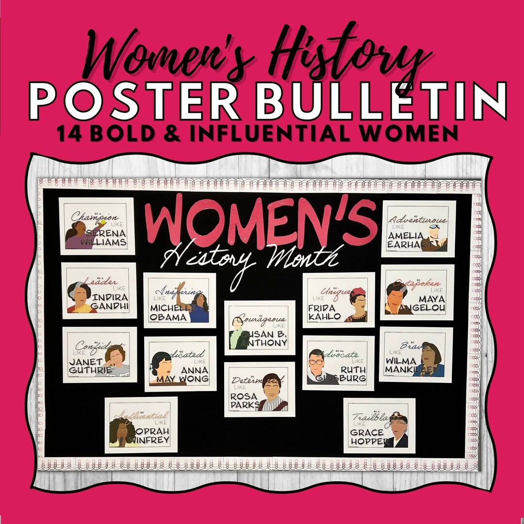 Women's History Month Poster Bulletin Board - Etsy