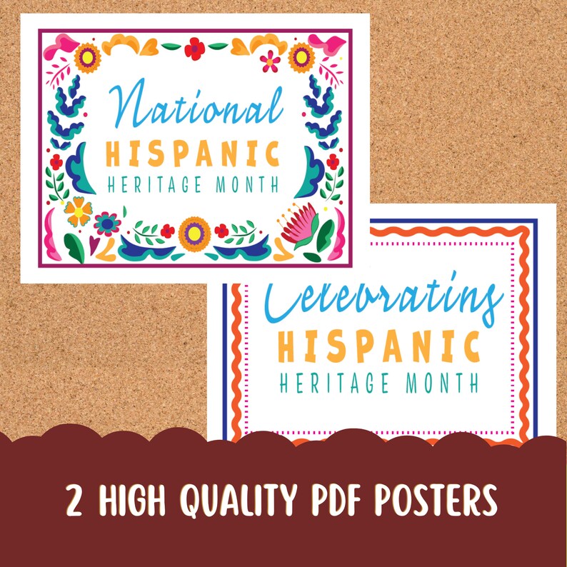 Hispanic Heritage Month Bulletin Board Interactive Posters - Etsy
