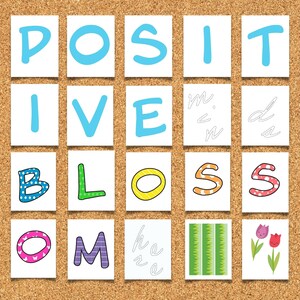 Spring Bulletin Board | Positive Minds Blossom Here - Etsy