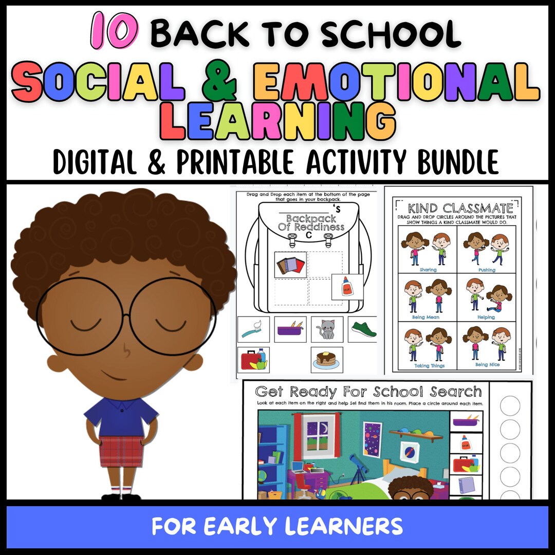 Back to School Social & Emotional Leaning Activity Bundle | Early ...