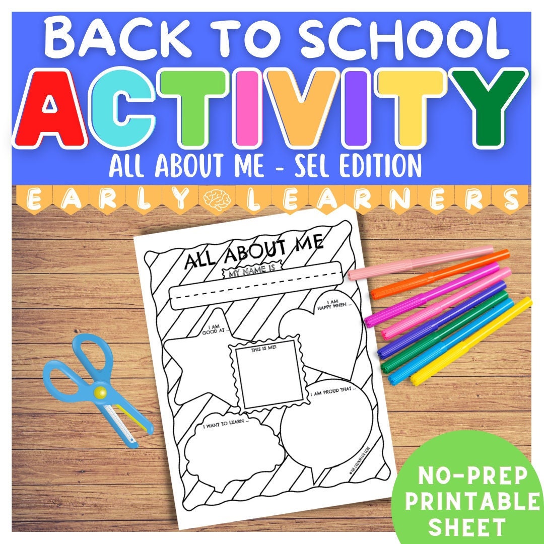 All About Me - SEL Edition | Back to School Activity for Early Learners ...