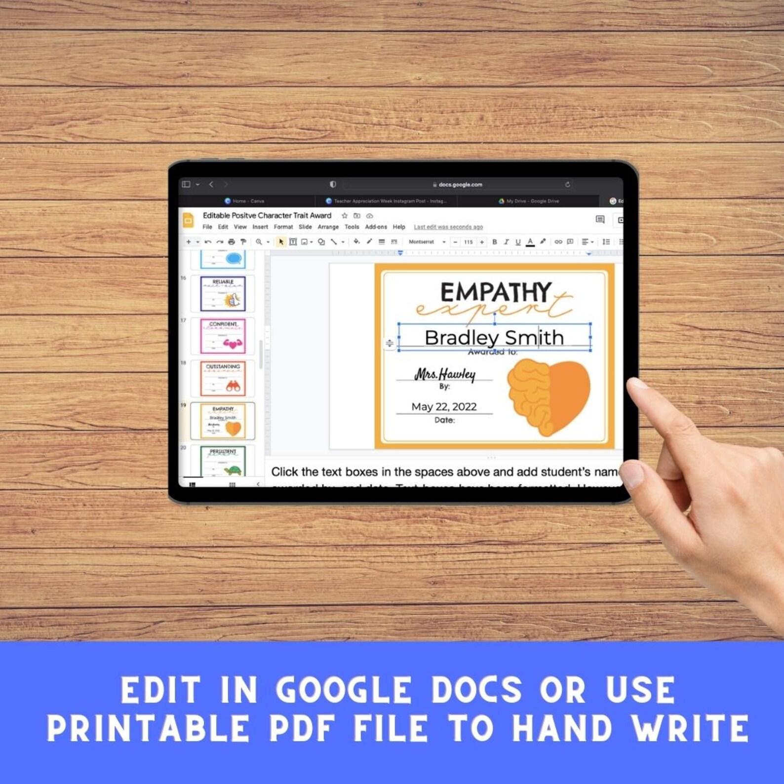 End of Year Positive Character Trait Awards - Etsy