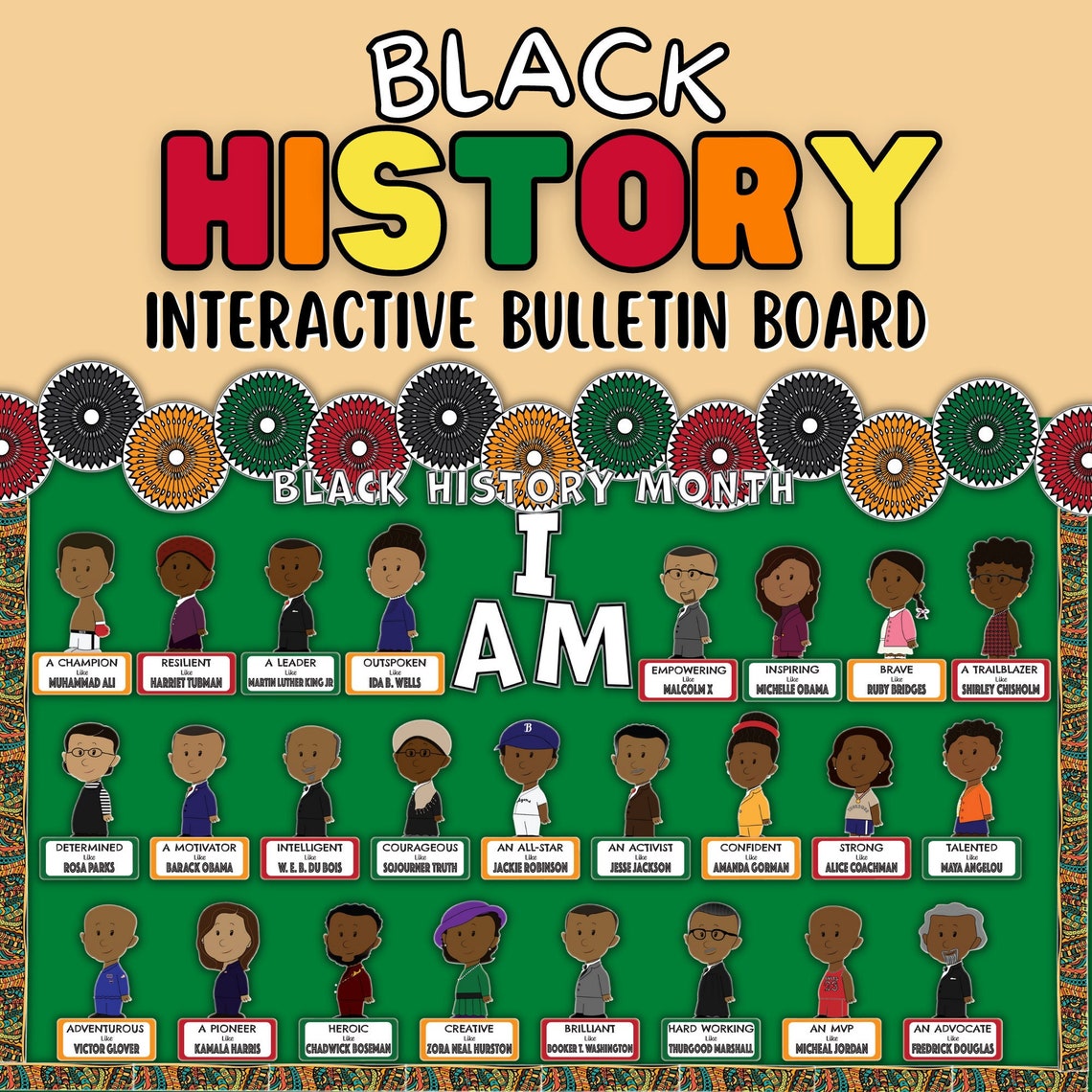 Black History Month Bulletin Board SEL Interactive - Etsy
