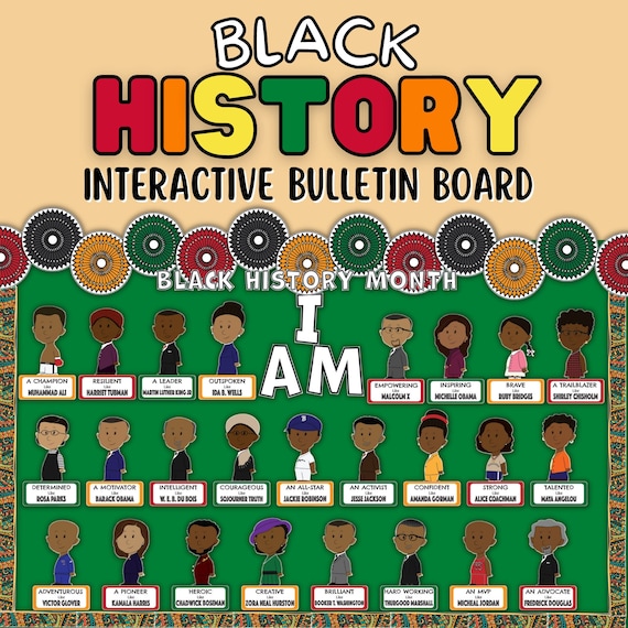 Black History Projects Ideas Black History Month Bulletin Board SEL