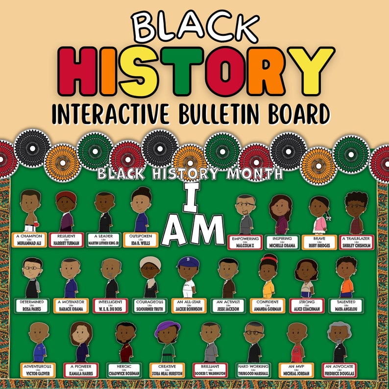 Black History Month Bulletin Board SEL Interactive - Etsy