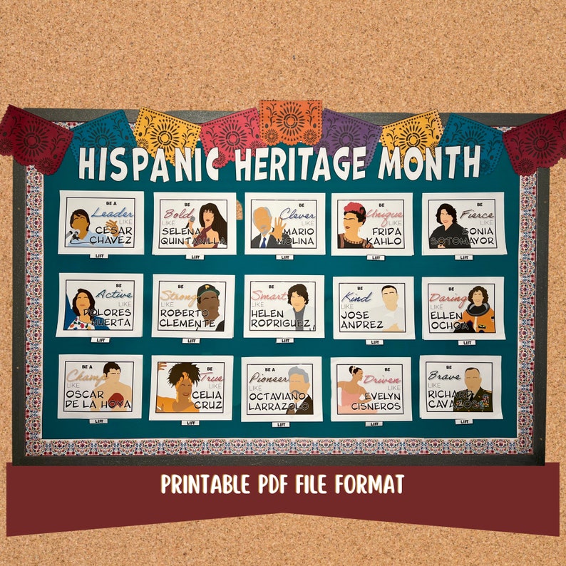 Hispanic Heritage Month Bulletin Board Interactive Posters Etsy