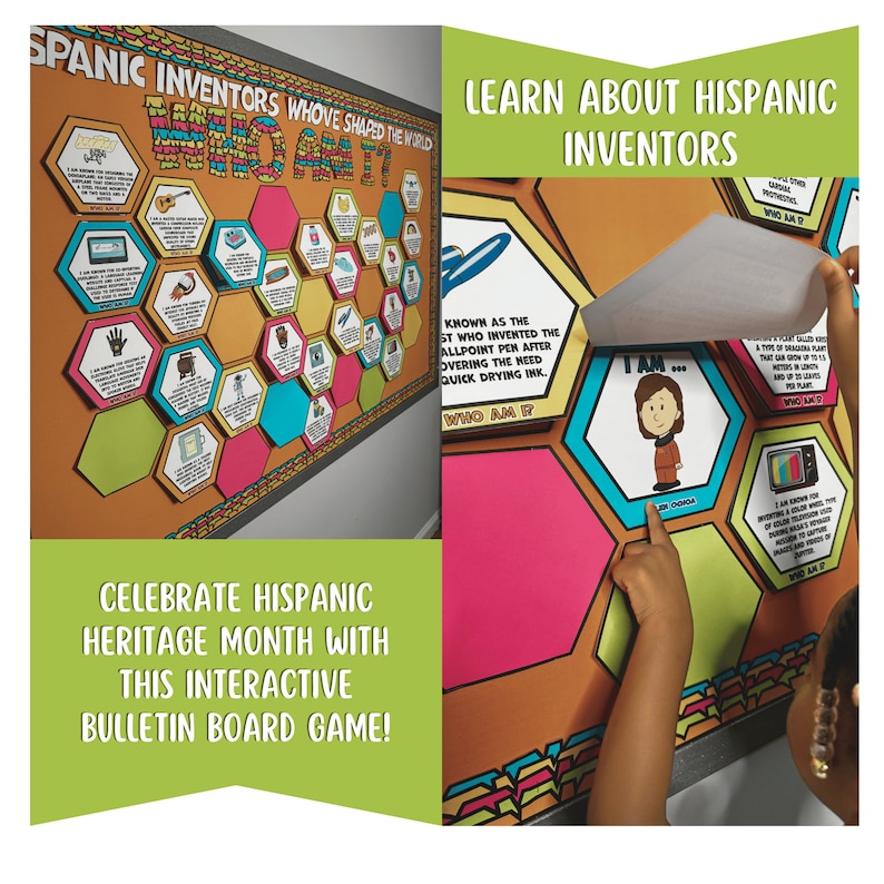 Hispanic Heritage Month Who Am I Bulletin Board Game | Hispanic ...