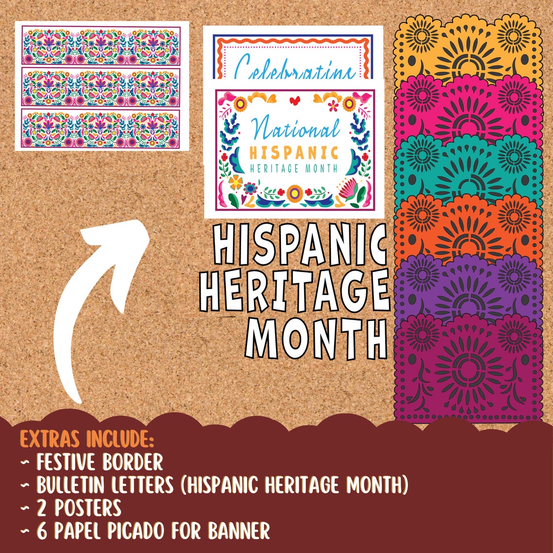 Hispanic Heritage Month Bulletin Board Interactive Posters - Etsy