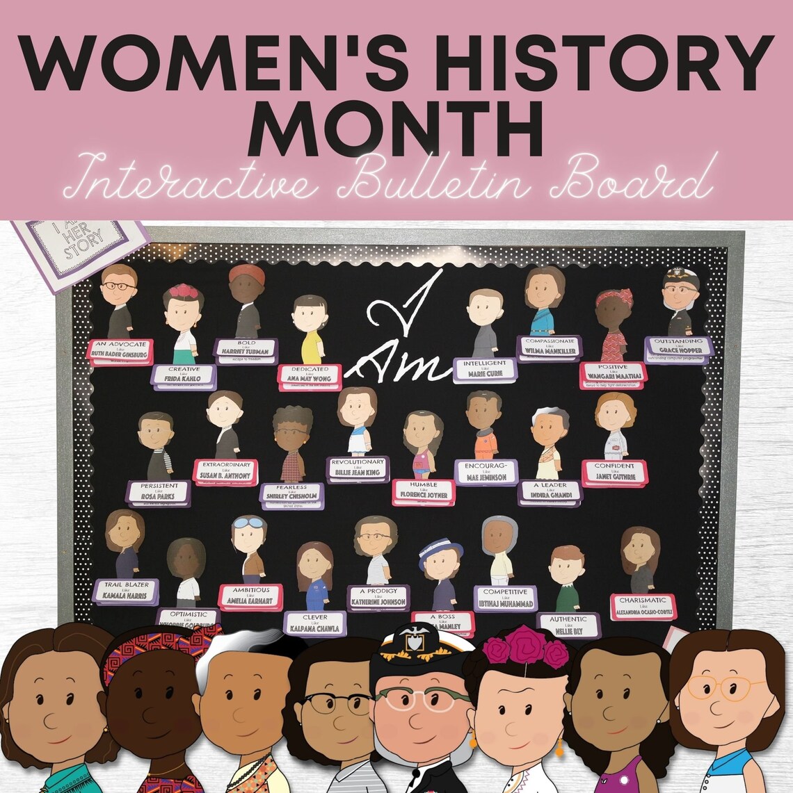 Women's History Month Bulletin Board SEL Interactive - Etsy