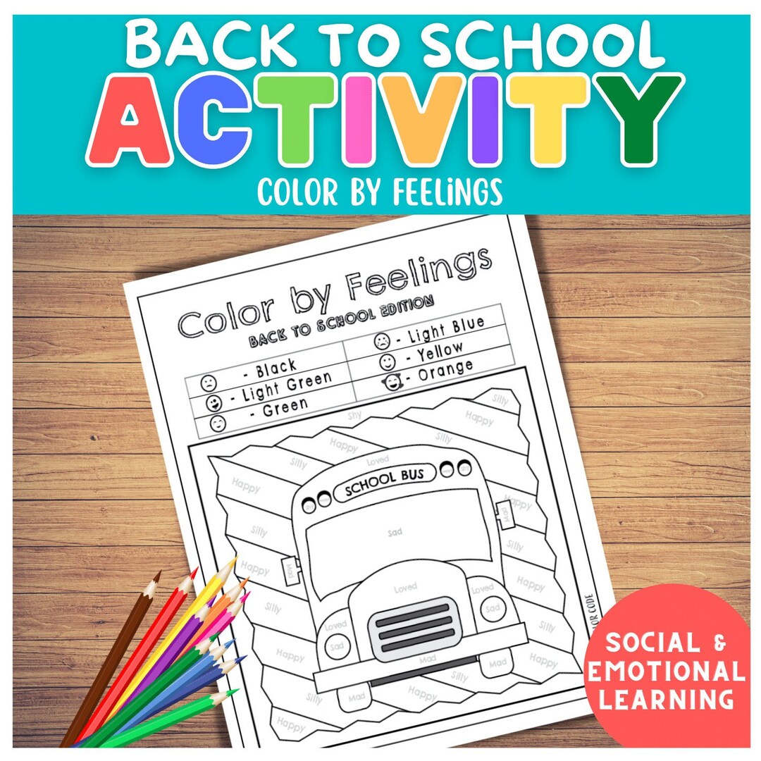 Color by Feelings | Back to School Social & Emotional Learning Activity ...