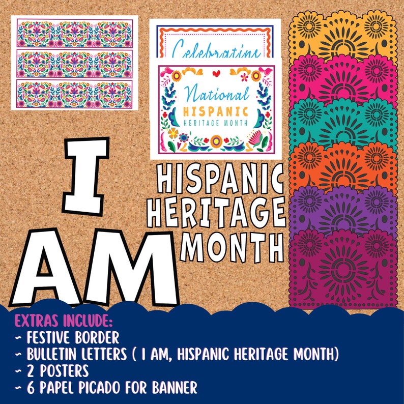 Hispanic Heritage Month Bulletin Board Interactive Social & - Etsy