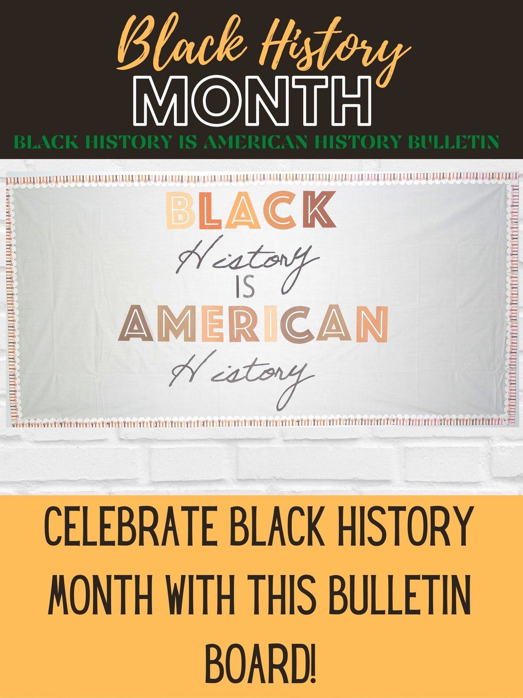 Black History is American History Bulletin Board - Etsy