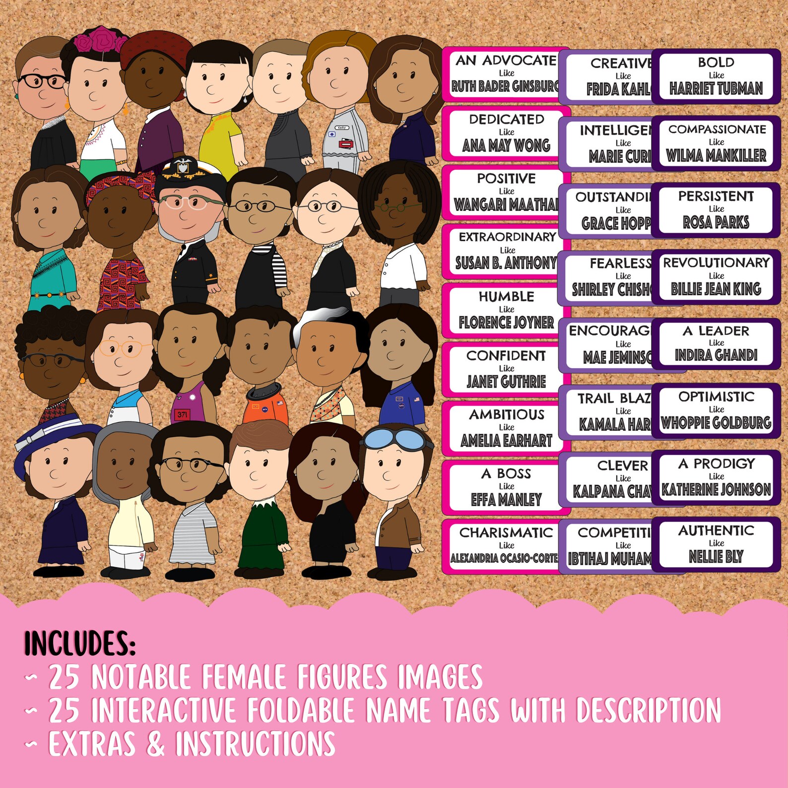 Women's History Month Bulletin Board SEL Interactive - Etsy