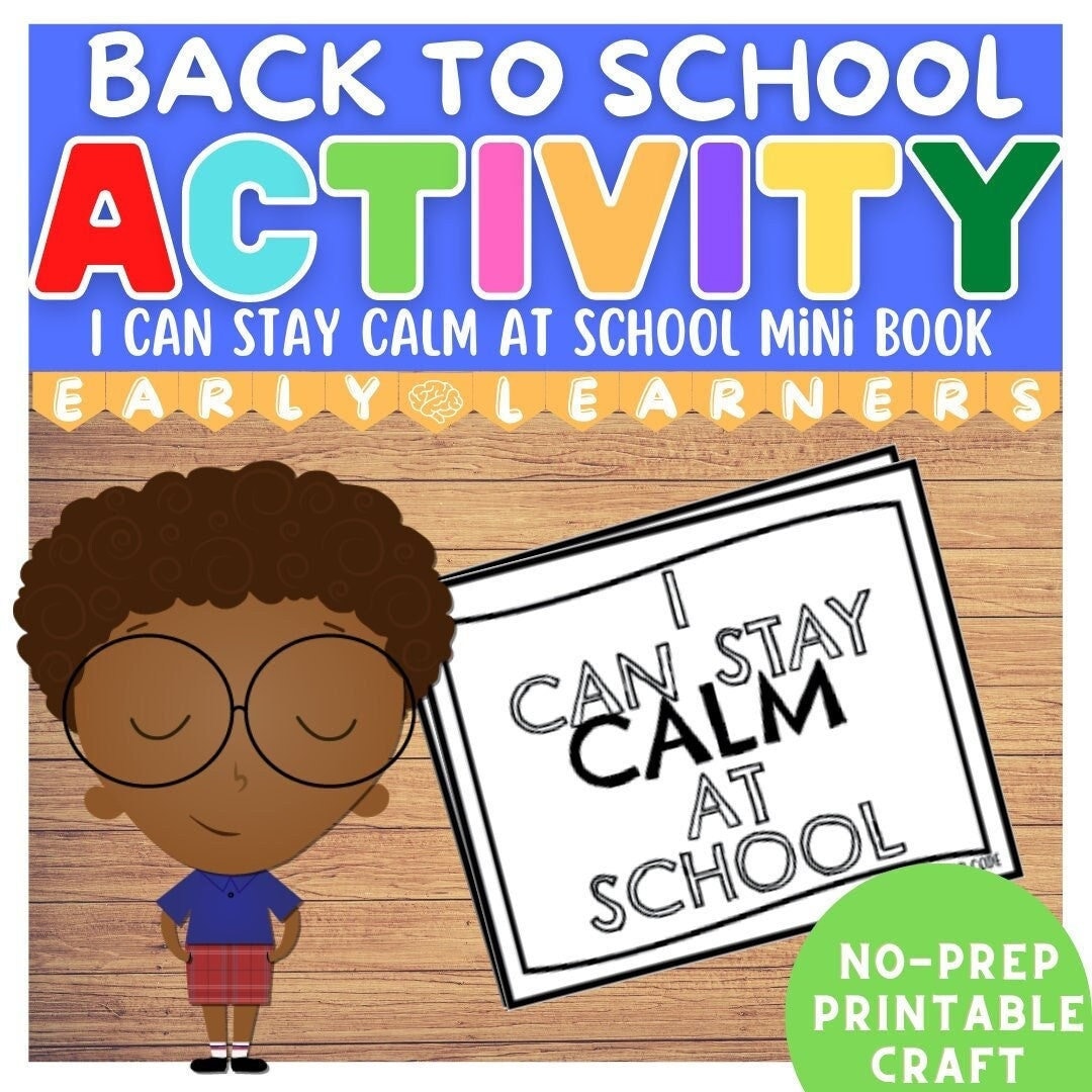 Minilibro Puedo mantener la calma / Actividad de regreso a clases para ...