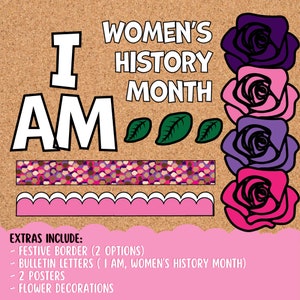 Women's History Month Bulletin Board - SEL - Interactive - Etsy