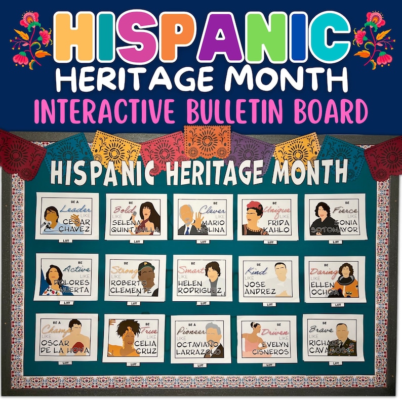 Hispanic Heritage Month Bulletin Board - Interactive Posters - Etsy