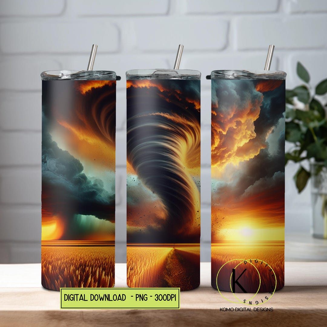 Tornado Twister Tumbler Wrap 20 Oz Skinny Tumbler Sublimation Design ...
