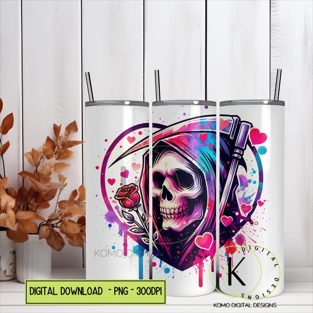 Gothic Grim Reaper Heart Clipart, Dark Romantic Skeleton, Love ...