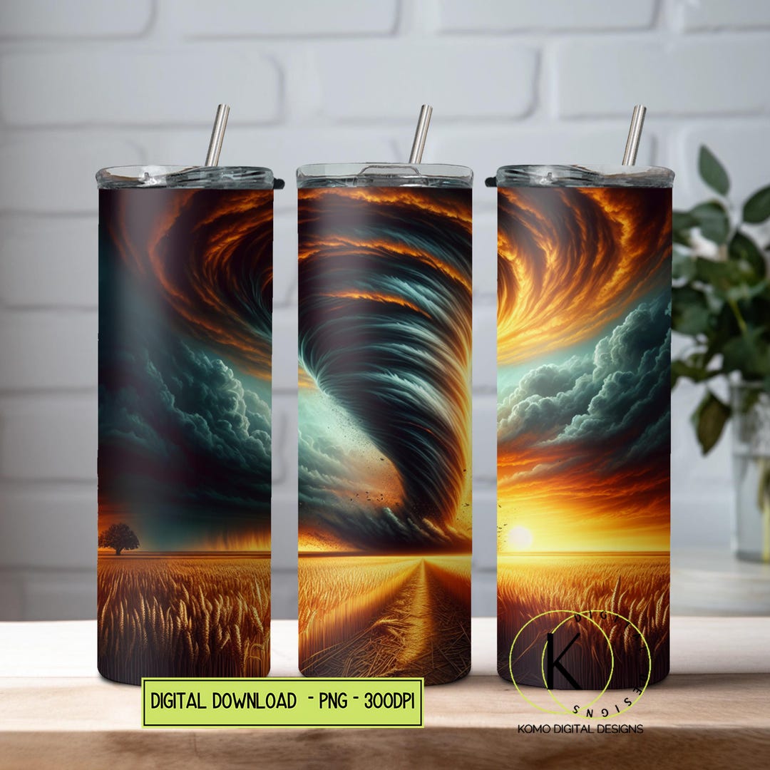 Tornado Twister Tumbler Wrap 20 Oz Skinny Tumbler Sublimation Design ...